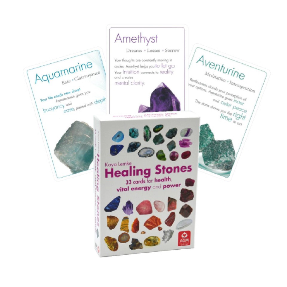 HEALING STONES CARDS DECK FOR HEALTH VITAL ENERGY & POWER K.LEMKE AGM ...