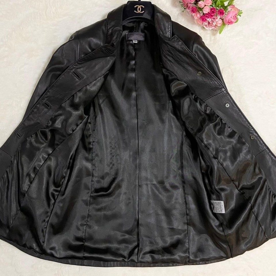Real Leather Half Coat Dark Brown Approx. Size XS Authentic | eBay