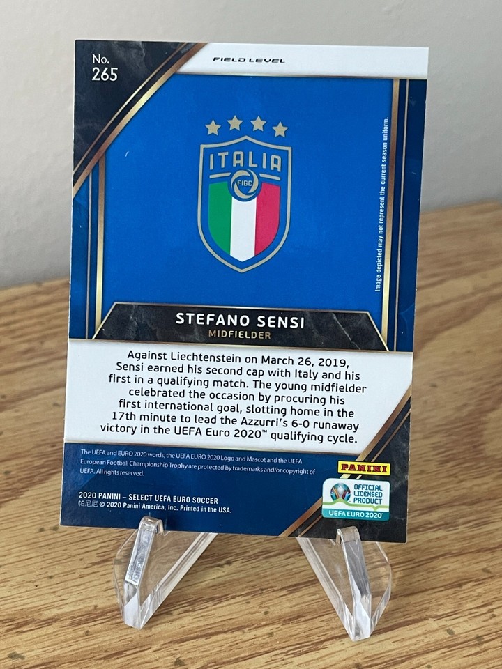 Stefano Sensi ROOKIE 2020 Panini Select UEFA EURO 2020 Soccer 265 RC ...