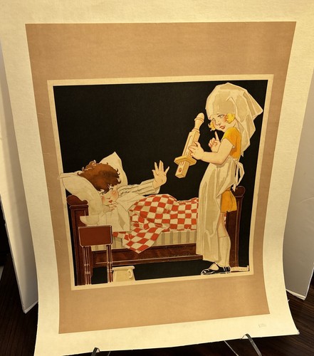 Vintage Original Poster BY RENE VINCENT ON LINEN Playing Doctor RARE ...