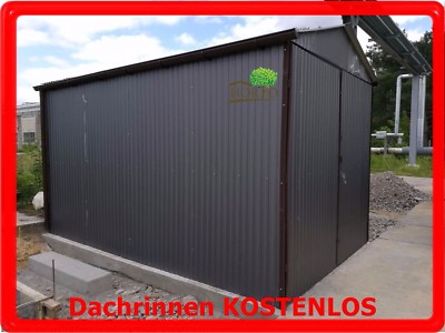 4x5,5 Fertiggarage Mehrzweck Schuppen Blechgarage Garage Metallgarage ...
