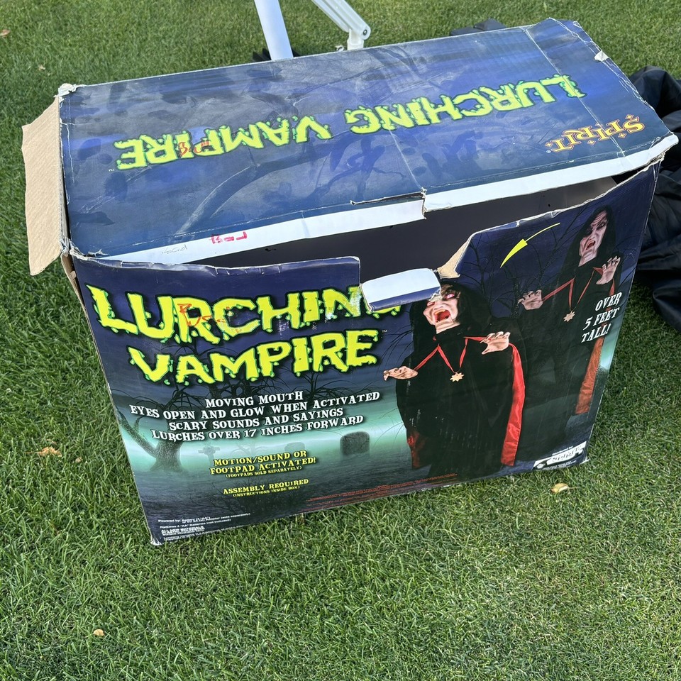 Spirit Halloween Lurching Vampire Animated Prop Animatronic Dracula ...