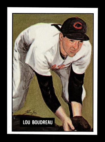 LOU BOUDREAU 1982 TCMA Baseball Picture Card #18 Hand-Cut 1951 Bowman ...