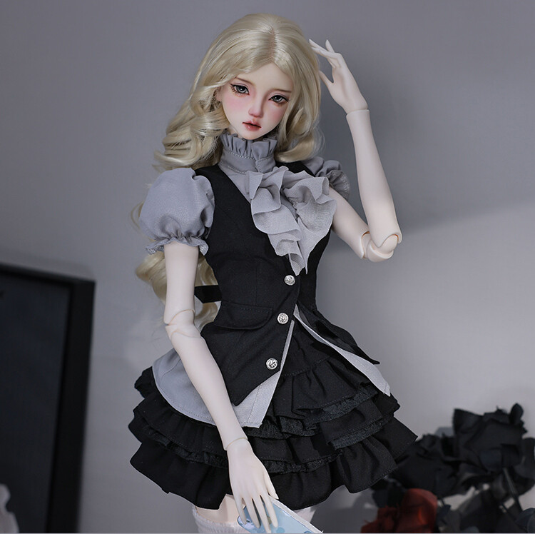 BJD Doll 1/3 Full Set Face Makeup Eyes Outfits Resin Ball Jointed Doll ...