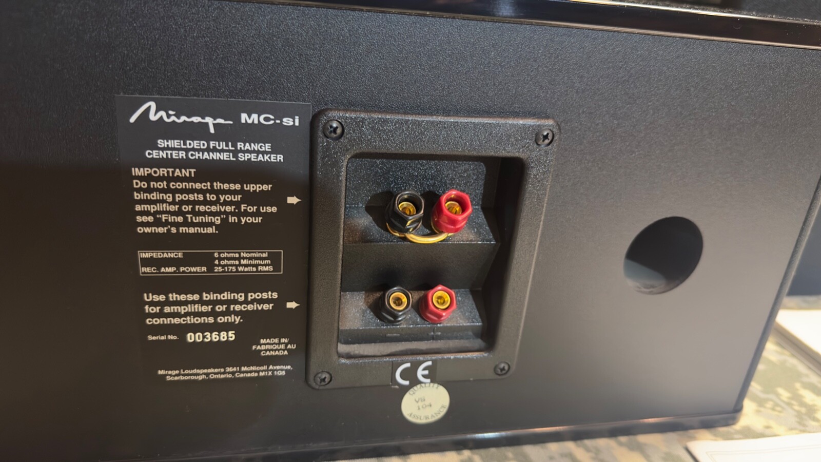 MIRAGE Speakers Home Theater System-Msi Series-Black Piano Finish | eBay