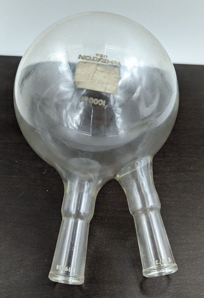Wheaton 1000ML round Bottom 2 Neck Distillation Flask USA 19/38 | eBay