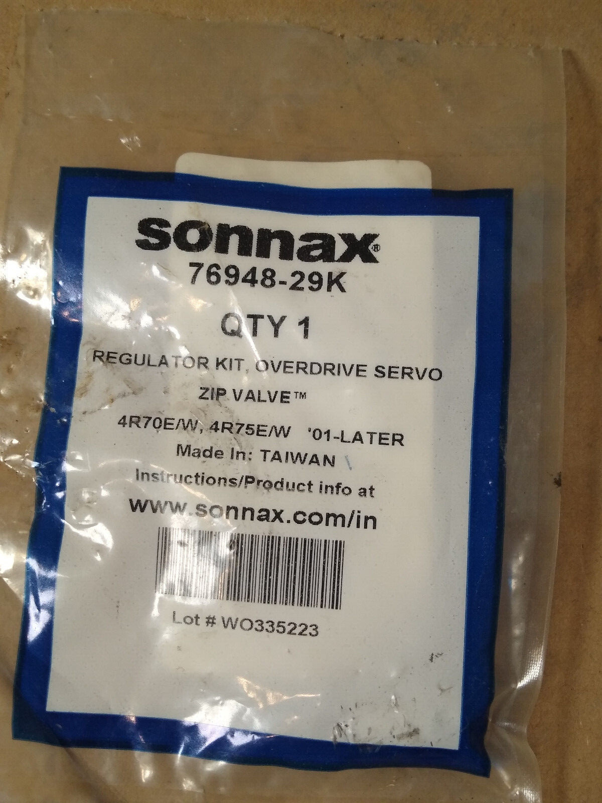 Sonnax 76948-29K Transmission Overdrive Servo Regulator Valve Kit 4R70W ...