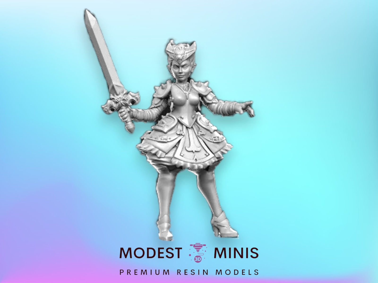 Destiny Pinup Warrior | 32mm 28mm DnD Mini | Resin | Dungeons and ...