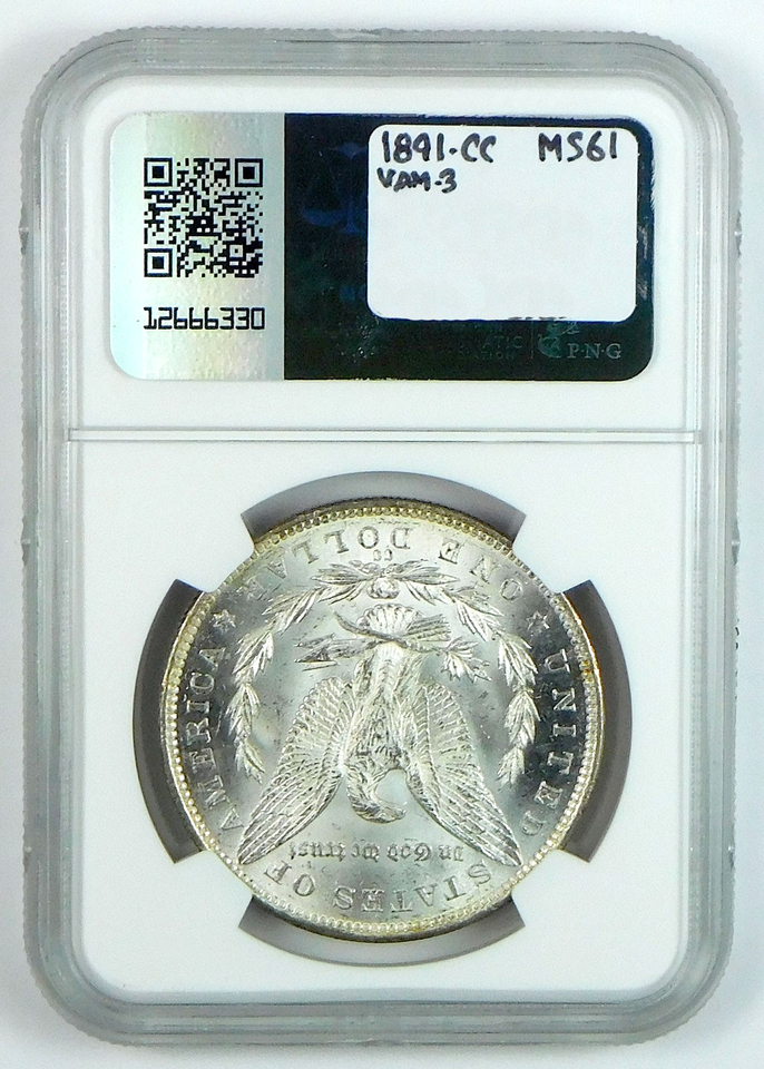 1891-CC Morgan Silver Dollar – NGC MS 61 – VAM 3 Spitting Eagle | eBay