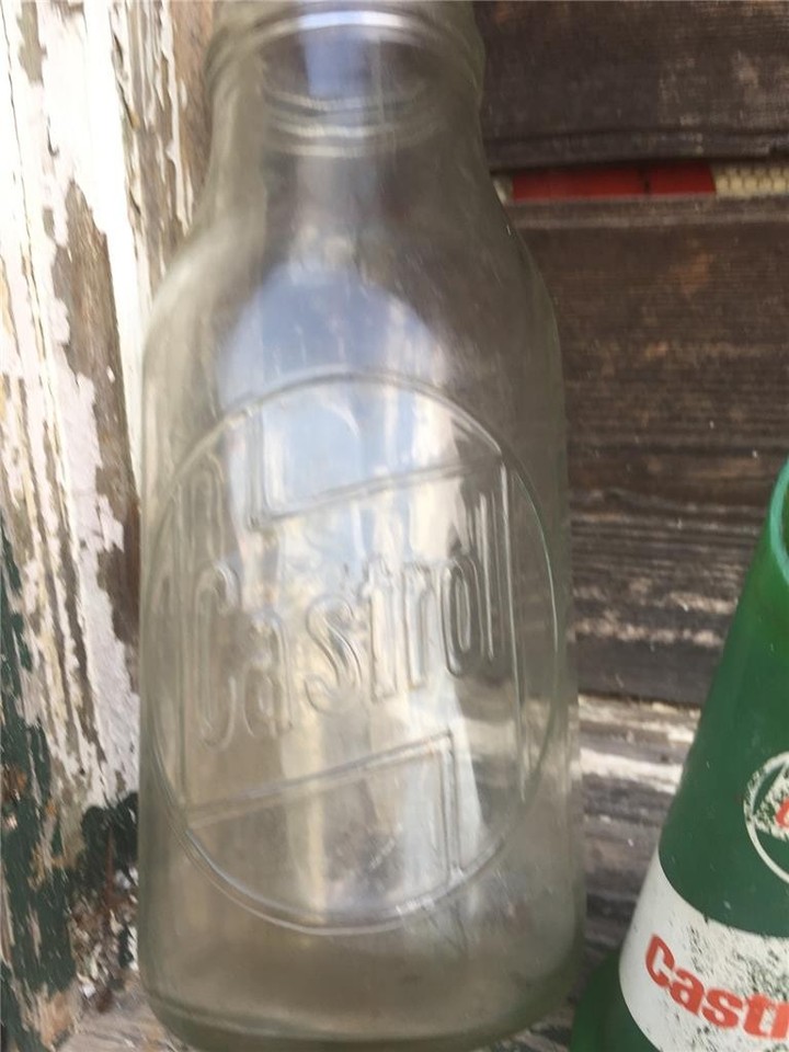 Vintage Embossed CASTROL Z One Quart Oil Bottle With Castrol Plastic ...