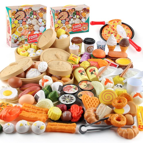 Multicultural Kids Kitchen Play Food Set Sushi Burger Doughnuts ...
