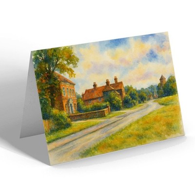 NOTELET - The Church from the Manor House Chiddingfold - Vintage Art ...