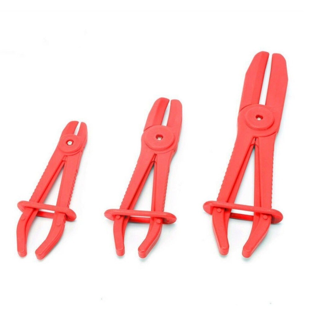 3pcs Red Hose Tube Clamp Pliers 3 Size Pipeline Seal Clamp Brake Fuel ...