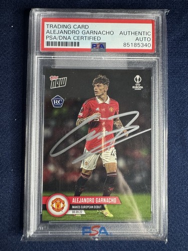 Alejandro Garnacho Topps PSA/DNA Certified Autograph Manchester United ...