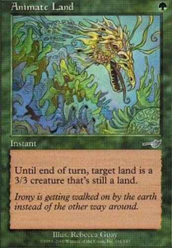 MTG: Animate Land [Moderately Played] Nemesis Magic the Gathering CCG ...