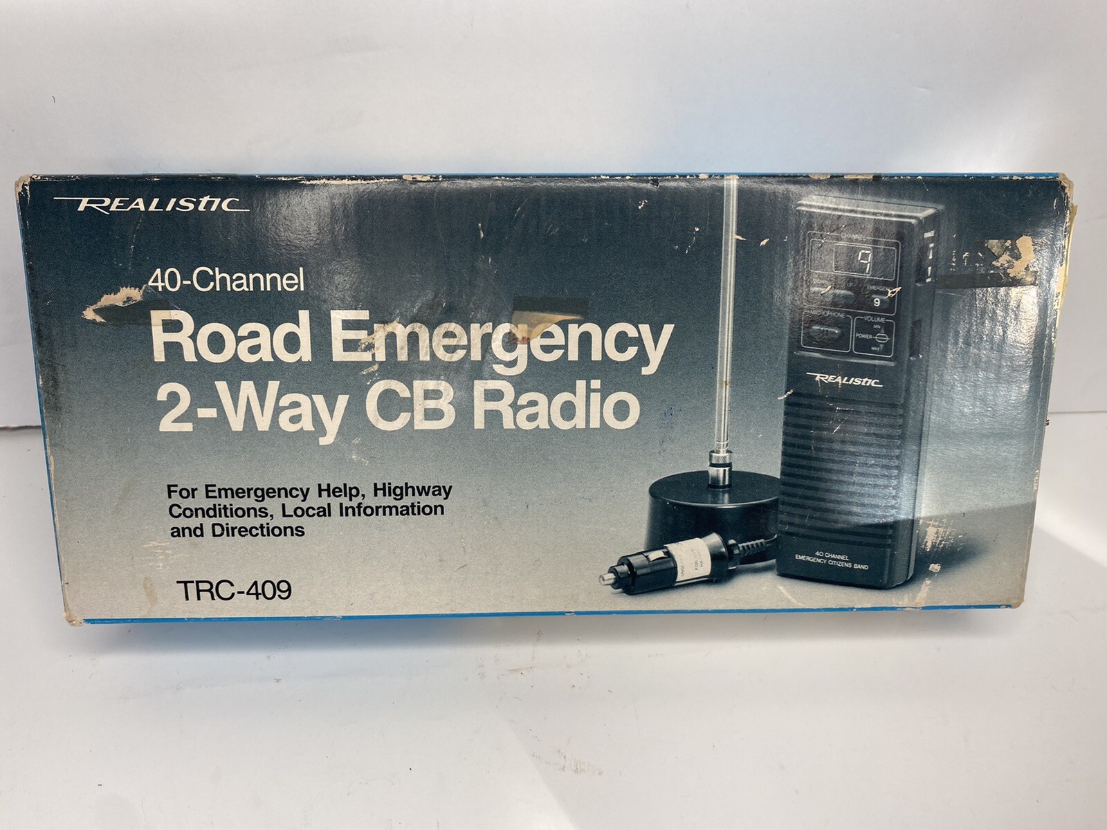 Realistic 40 Channel Road Emergency 2 Way CB Radio TRC-409 Original Box ...
