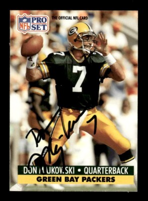 DON MAJKOWSKI SIGNED 1991 NFL PRO SET #156 GREEN BAY PACKERS ON-CARD ...