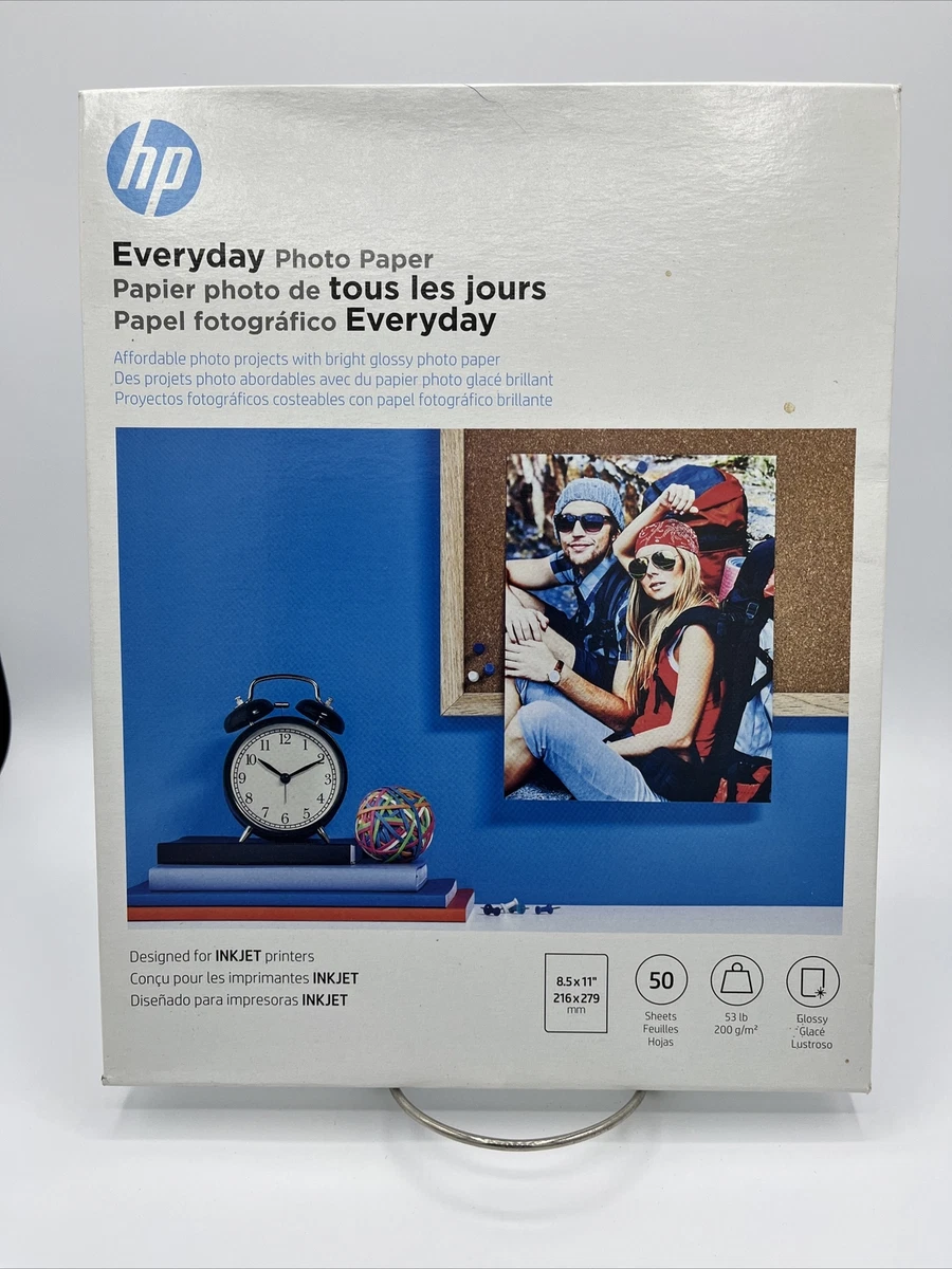 HP Everyday Photo Paper, Mil, X 11, Glossy White,, 48% OFF