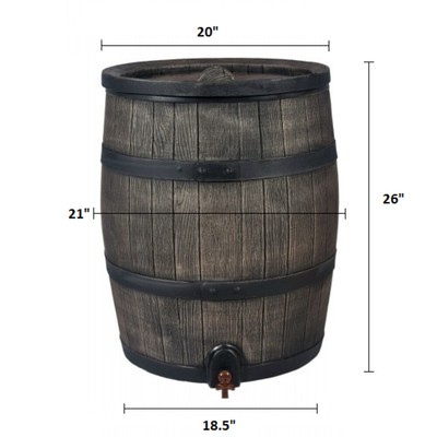 ROTO Water Barrel 50L - Stylish Wood-Effect - Fast UK Delivery | eBay