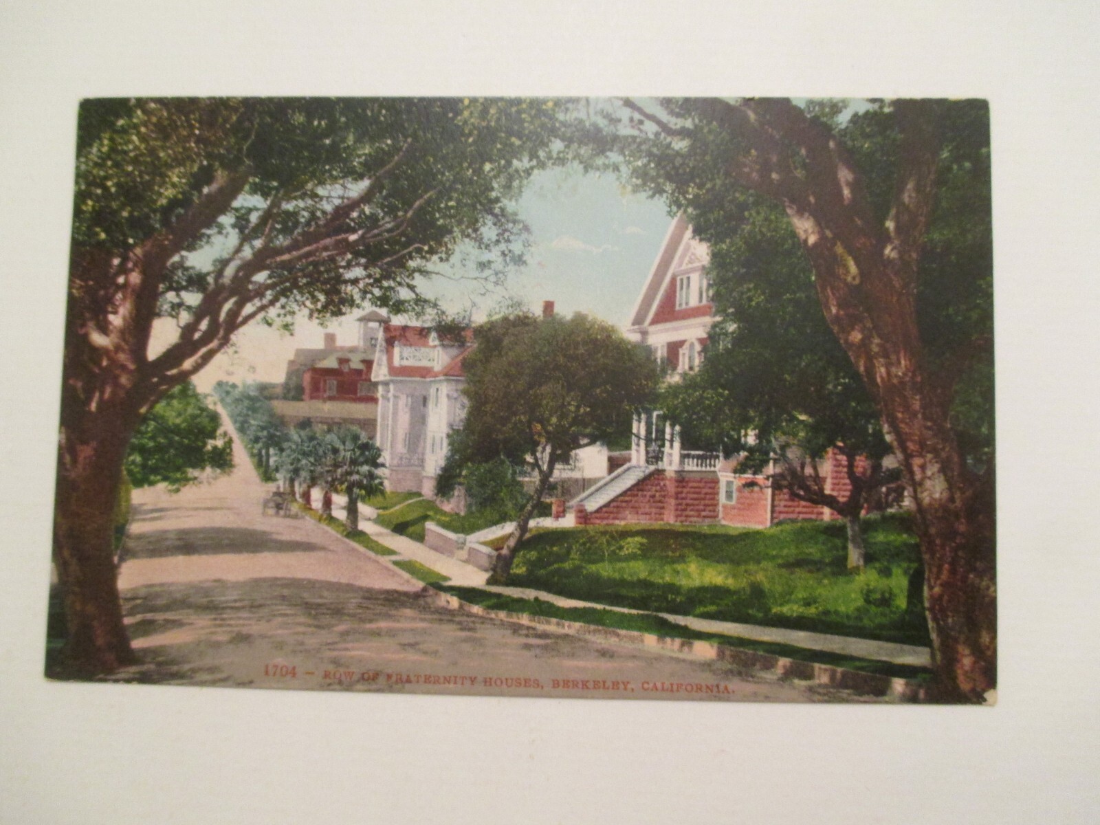 Berkeley California Postcard Row of Fraternity houses 1909 CA | eBay