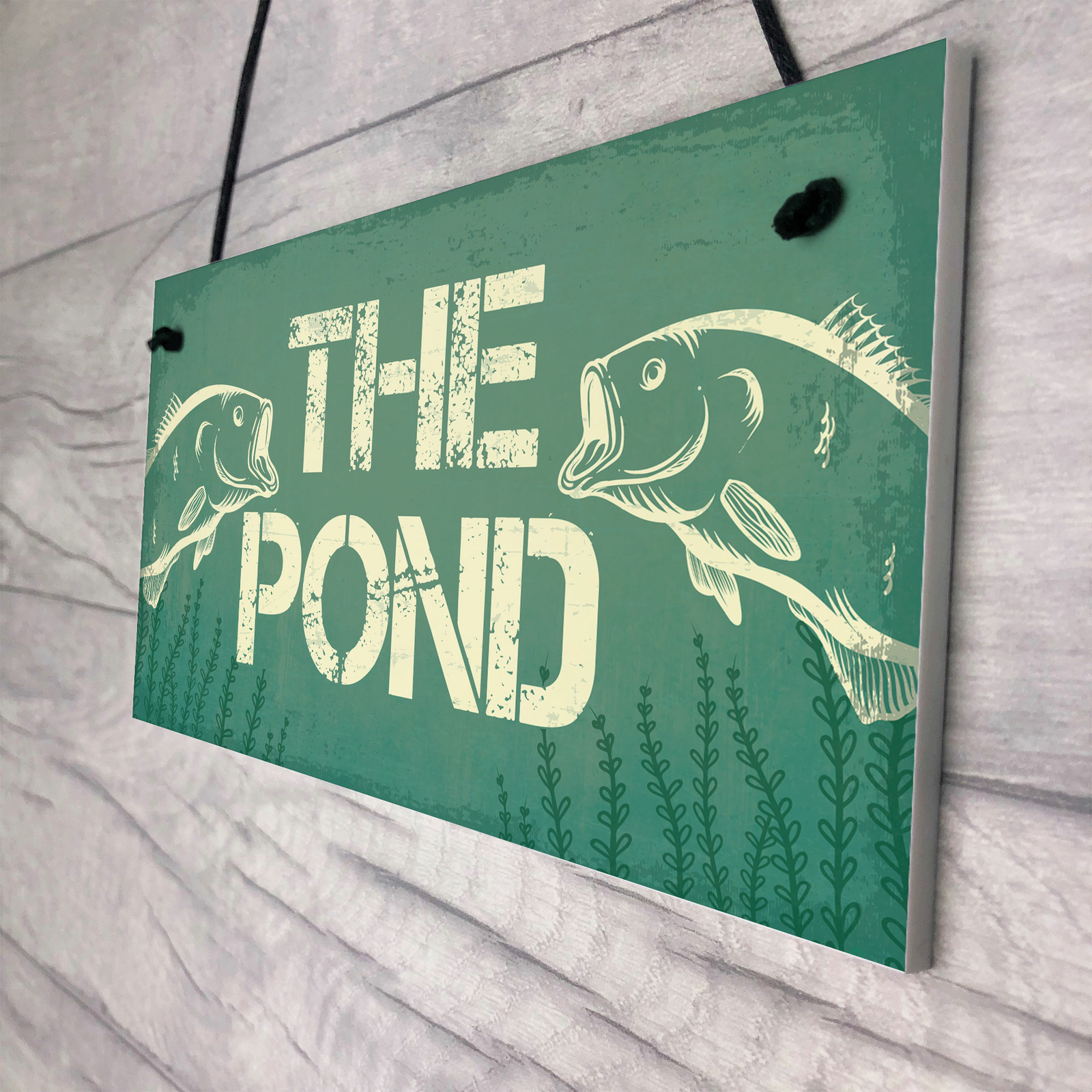 Fishing THE POND Sign Novelty Garden Plaque Gifts For Dad Grandad ...