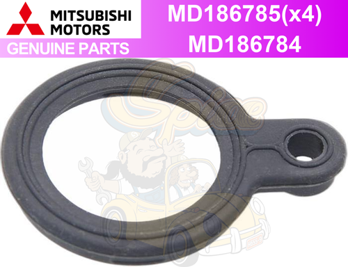Mitsubishi Genuine Valve Cover Gasket & Plug Seals 4G63 MD186785 x4 ...