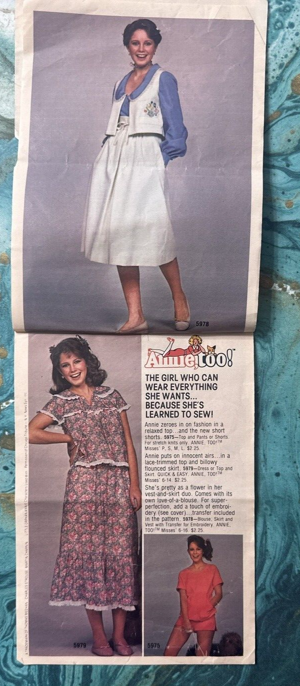 McCalls Sewing Pattern Catalog Ad Flyer Lot 4 1970's VTG Fashions Marlo ...