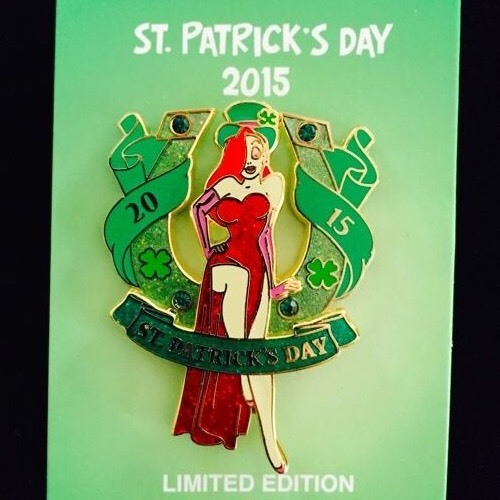 DISNEY PIN DISNEYLAND DLR JESSICA RABBIT ST PATRICK'S DAY 2015 LE PIN ...