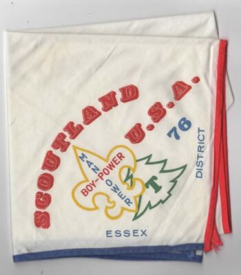1976 Scoutland Essex District Boy Power Manpower Neckerchief [BS1481 ...