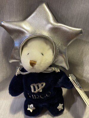 Ganz Wee Bears Astrological Virgo Mini White Bear Plush Stuffed Animal ...