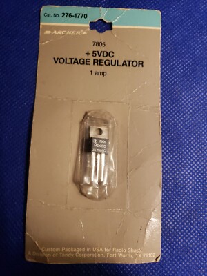 NOS Radio Shack 276-1770 7805 5v 1A Voltage Regulator ( Card Stock) | eBay