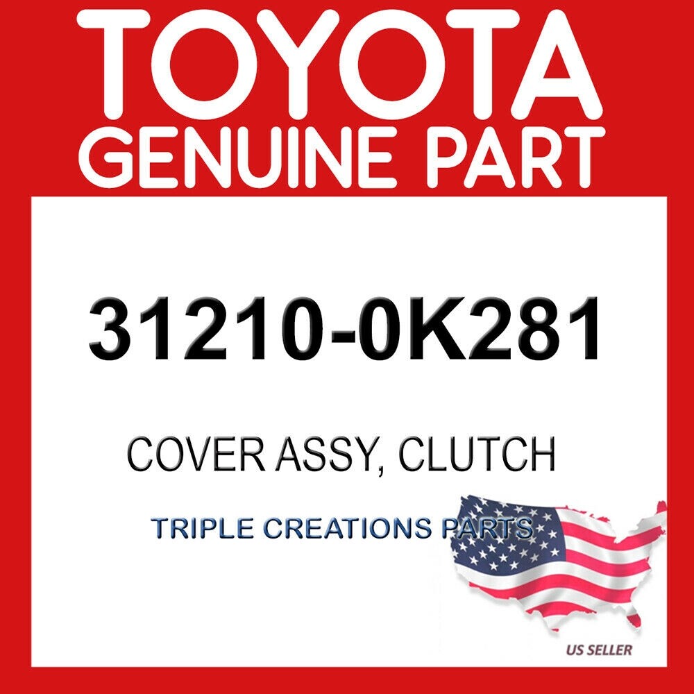 TOYOTA GENUINE 312100K281 COVER ASSY CLUTCH 31210-0K281 | eBay