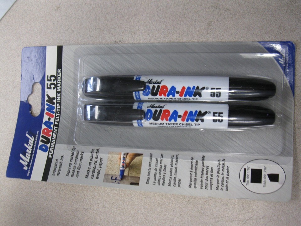 4 Markal Dura-Ink 55 Medium chisel Tip Permanent Marker 96534 | eBay