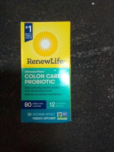 Renew Life Ultimate Flora Colon Care Probiotic 80 Billion - 30 caps 4/ ...