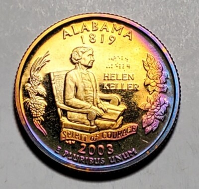 TONED 2003 S ALABAMA STATE QUARTER CLAD PROOF UNC #C2639 | eBay