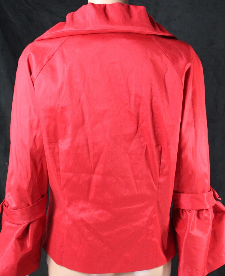 Samuel Dong Red Ruffle Collar Jacket - Size M | eBay