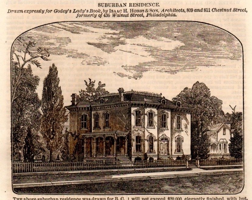 1873 ad Antique B C Taylor Dayton Ohio House plan Issac H Hobbs & Son ...