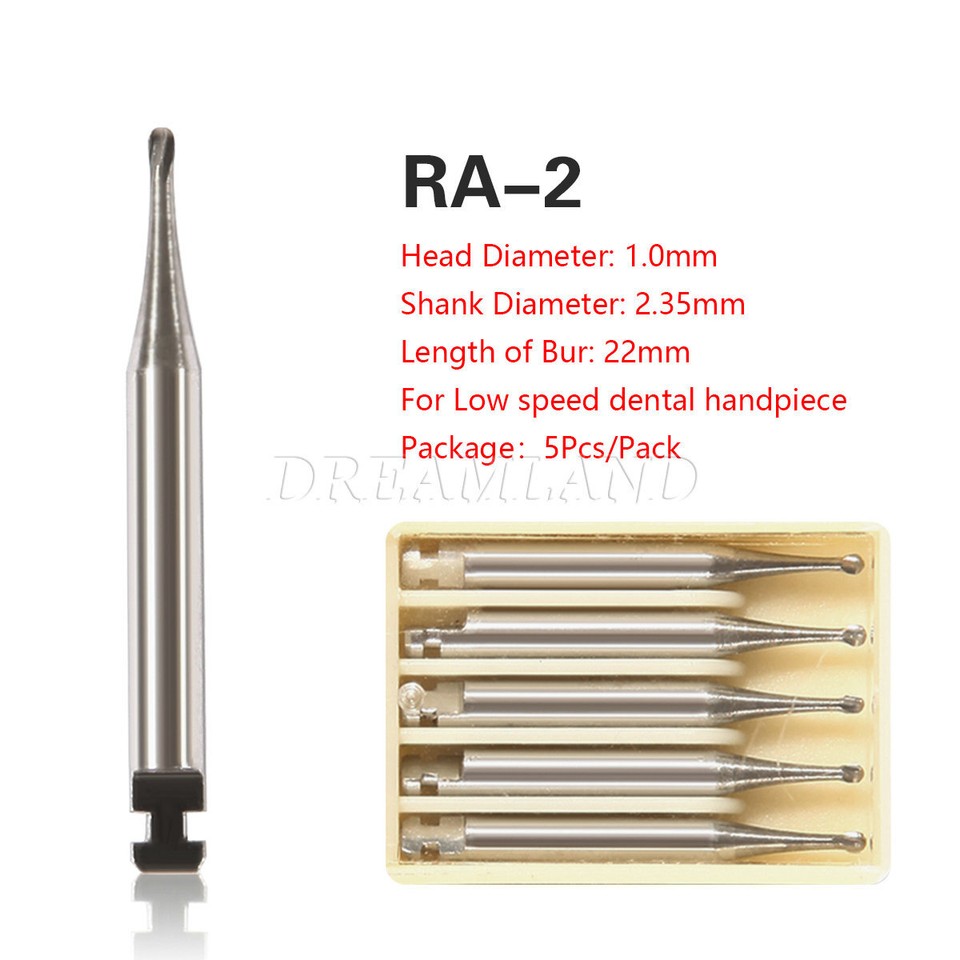 Dental RA Tungsten Round Carbide Bur For Low/Slow Speed Contra Angle ...