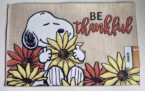 Peanuts Accent Rug Snoopy Be Thankful 20 X 32" Fall Thanksgiving ...