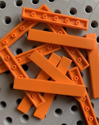 Lego 1x6 Orange Smooth Finishing Flat Tiles Modular Buildings Floor New ...