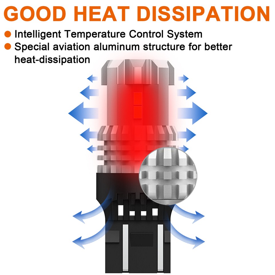 LED Turn Signal Brake Light Bulb Anti Hyper Flash 7443 7440 7444 7771 ...