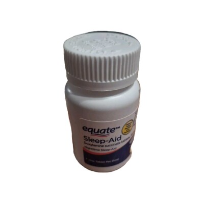 Equate Nighttime Sleep-Aid Doxylamine Succinate Tablets 25 mg 32 Count ...