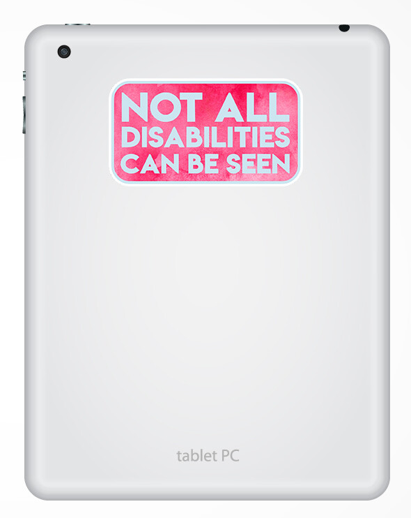 2 x 10cm Pink Disabilities Vinyl Stickers - Disabled Sticker Car Laptop ...