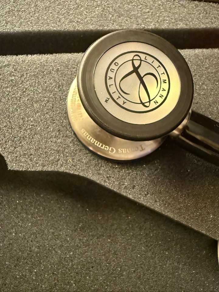 Littmann Cardiology IV Stethoscope 22" Steel Chestpiece + Black Tubing ...