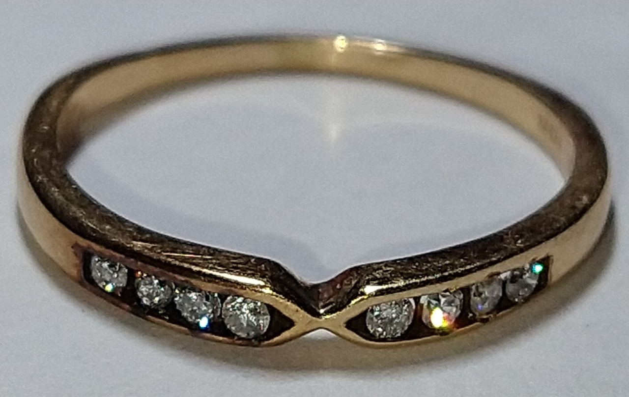 Solid 10k gold natural diamond narrow ring 1.63 grams - sz 7 | eBay