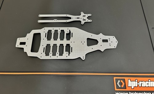 HPI SUPER RS4 Chassis (Main Chassis And Upper Deck) Silver CF | eBay
