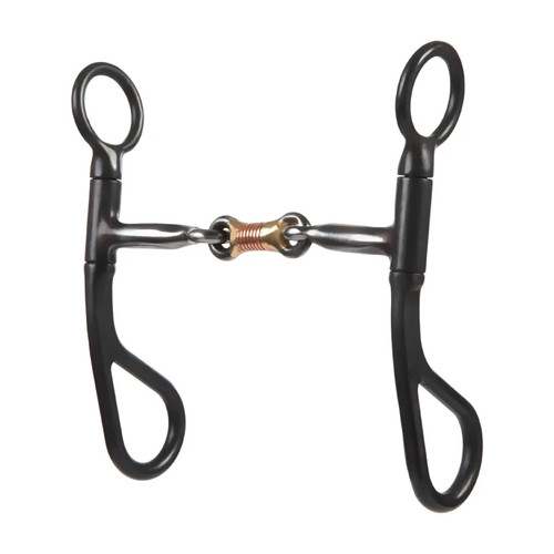 Weaver All Purpose Bit, 5" Three-Piece Snaffle Mouth with Copper Inlay ...