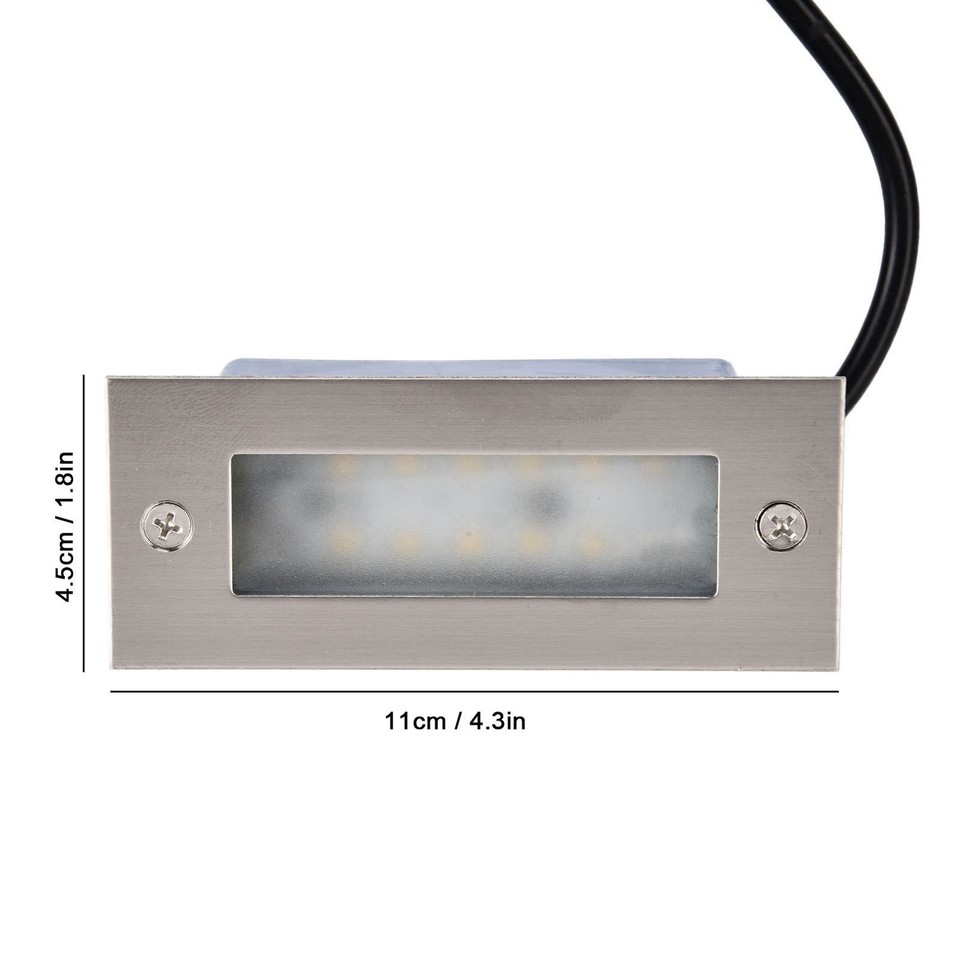 Step Lights Stainless Steel Rectangle Landscape Staircase Lights For ...