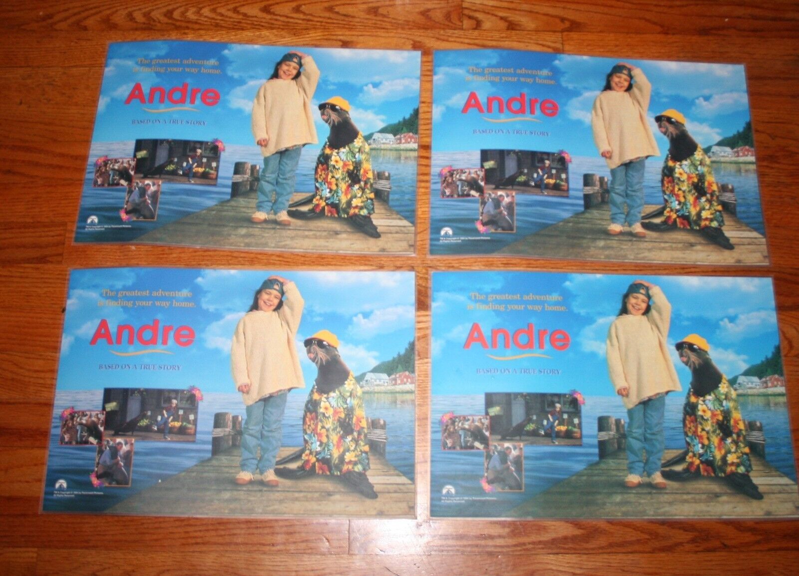 1994 Paramount Pictures "Andre" Movie PROMO Placemats (4) Laminated | eBay