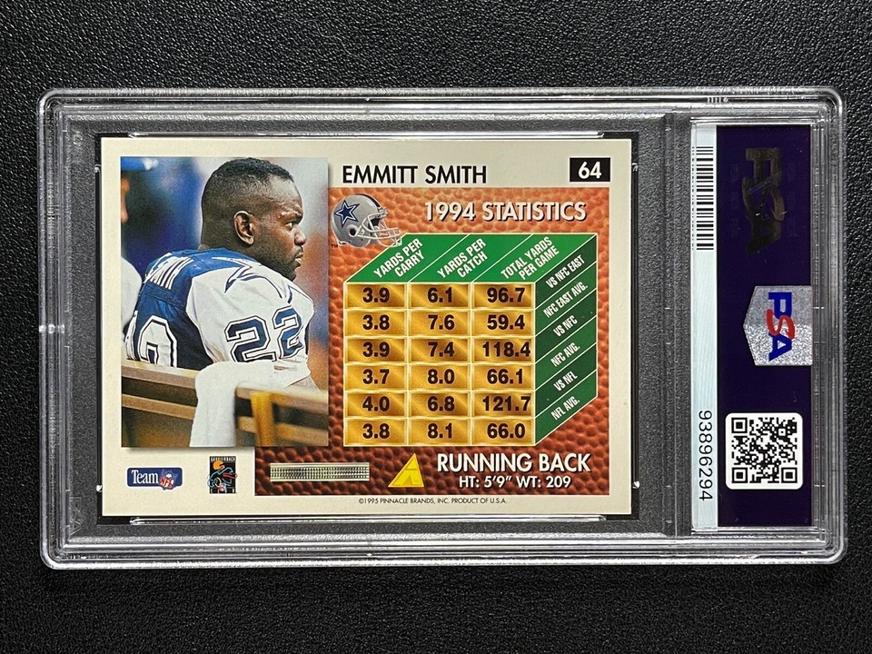 EMMITT SMITH PSA 10 1995 SCORE SUMMIT EDITION #64 COWBOYS HOF 6294 | eBay
